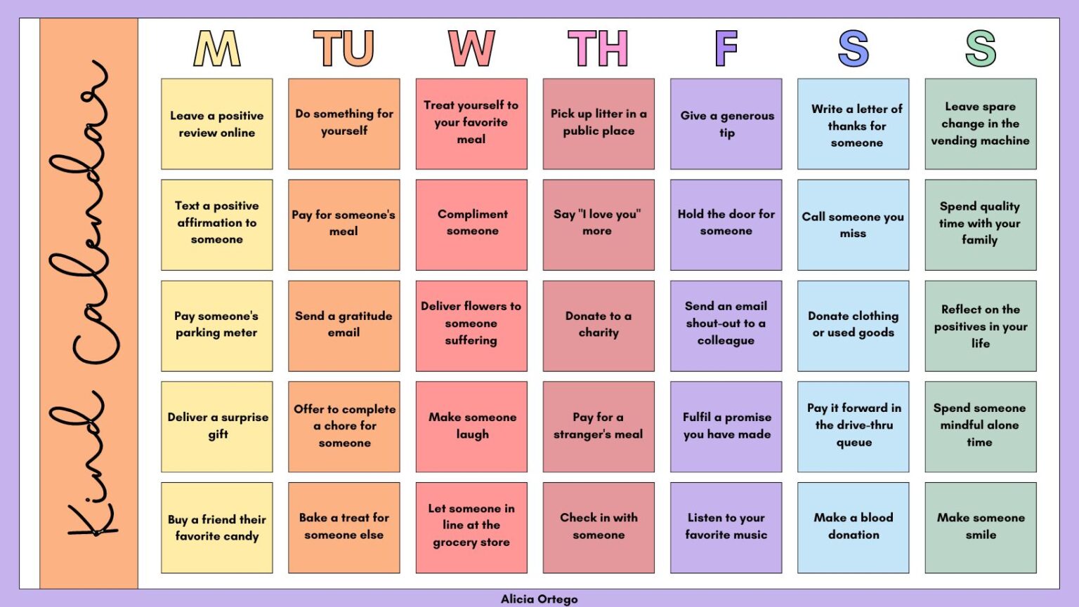 The Kindness Calendar Adventure for Kids The Kindness Calendar ...